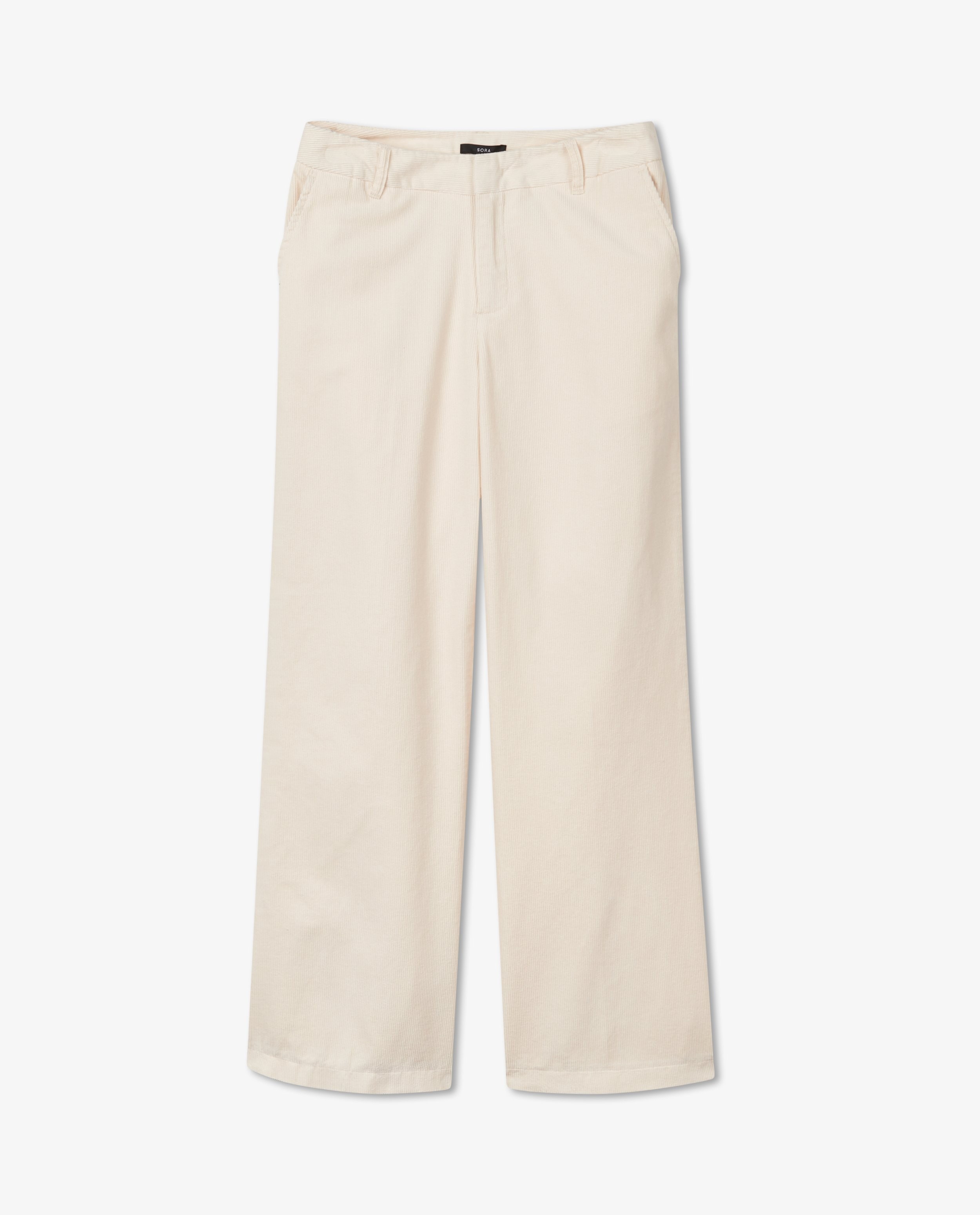 Witte broek van ribfluweel Sora met wijde pijp Sora | JBC België België