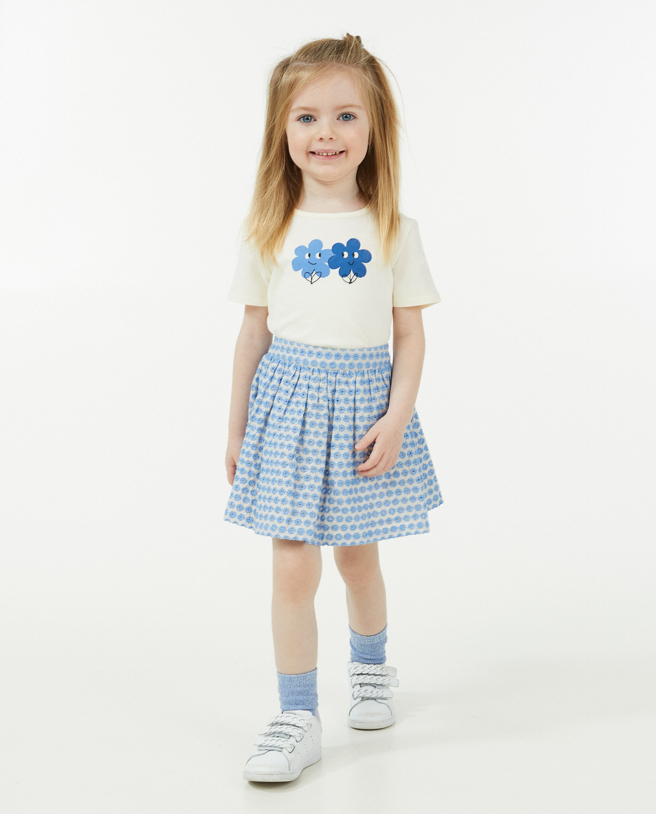 Wit rokje met bloemenprint