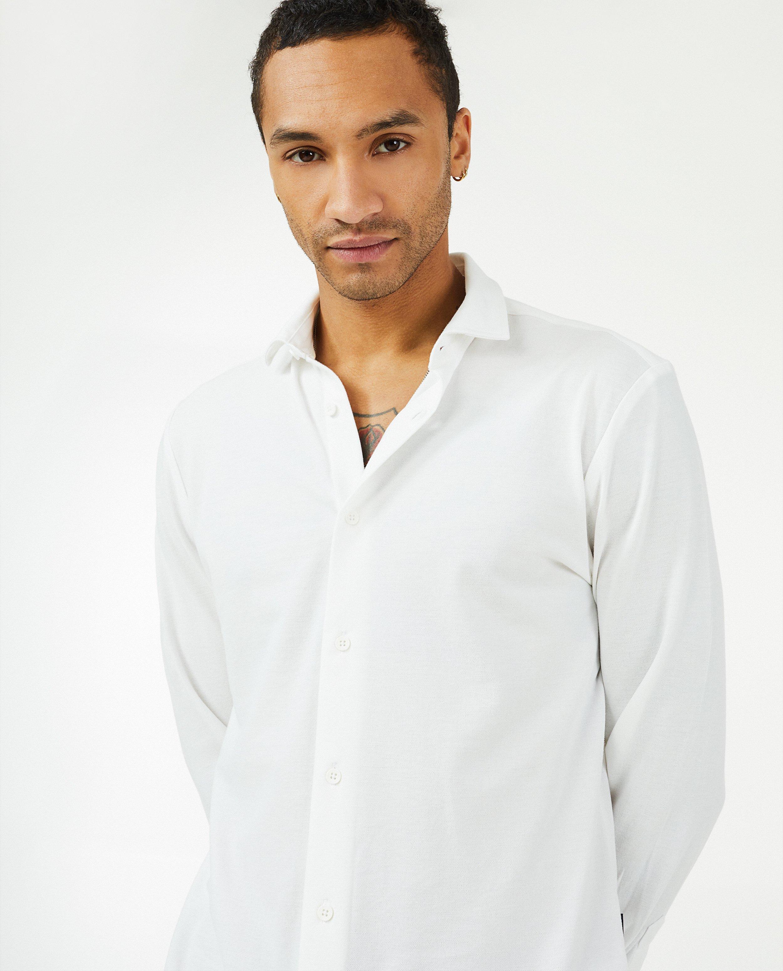 Stretchy wit hemd