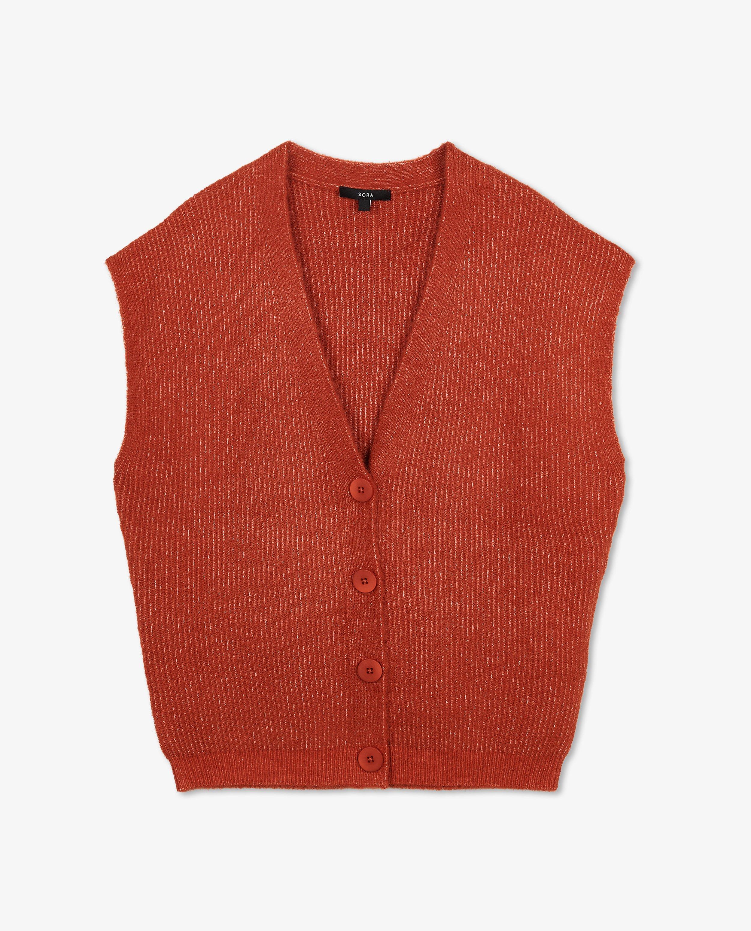 Oranje cardigan zonder mouwen Sora | JBC België België