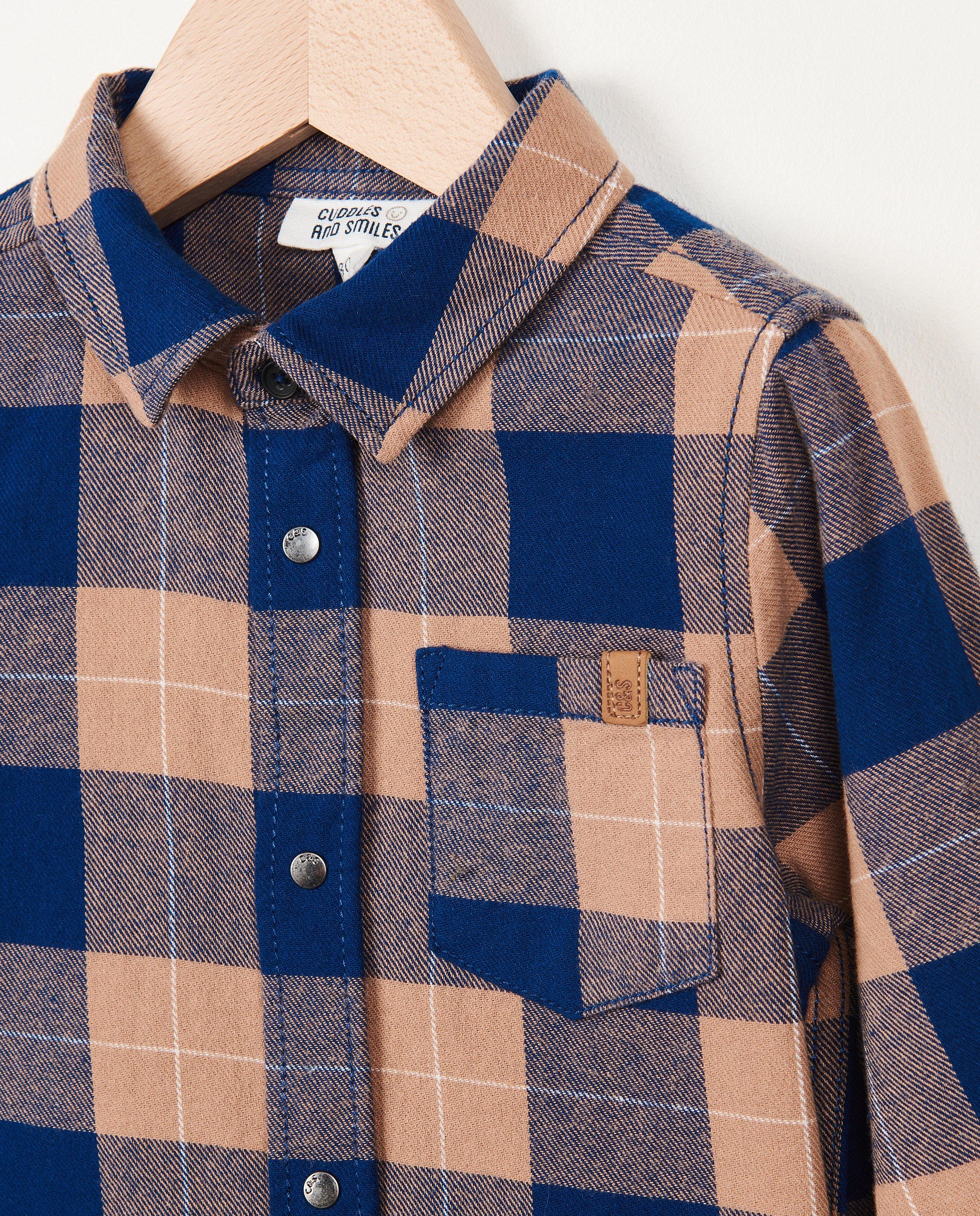 Blauw hemd met ruiten Cuddles and Smiles | JBC België