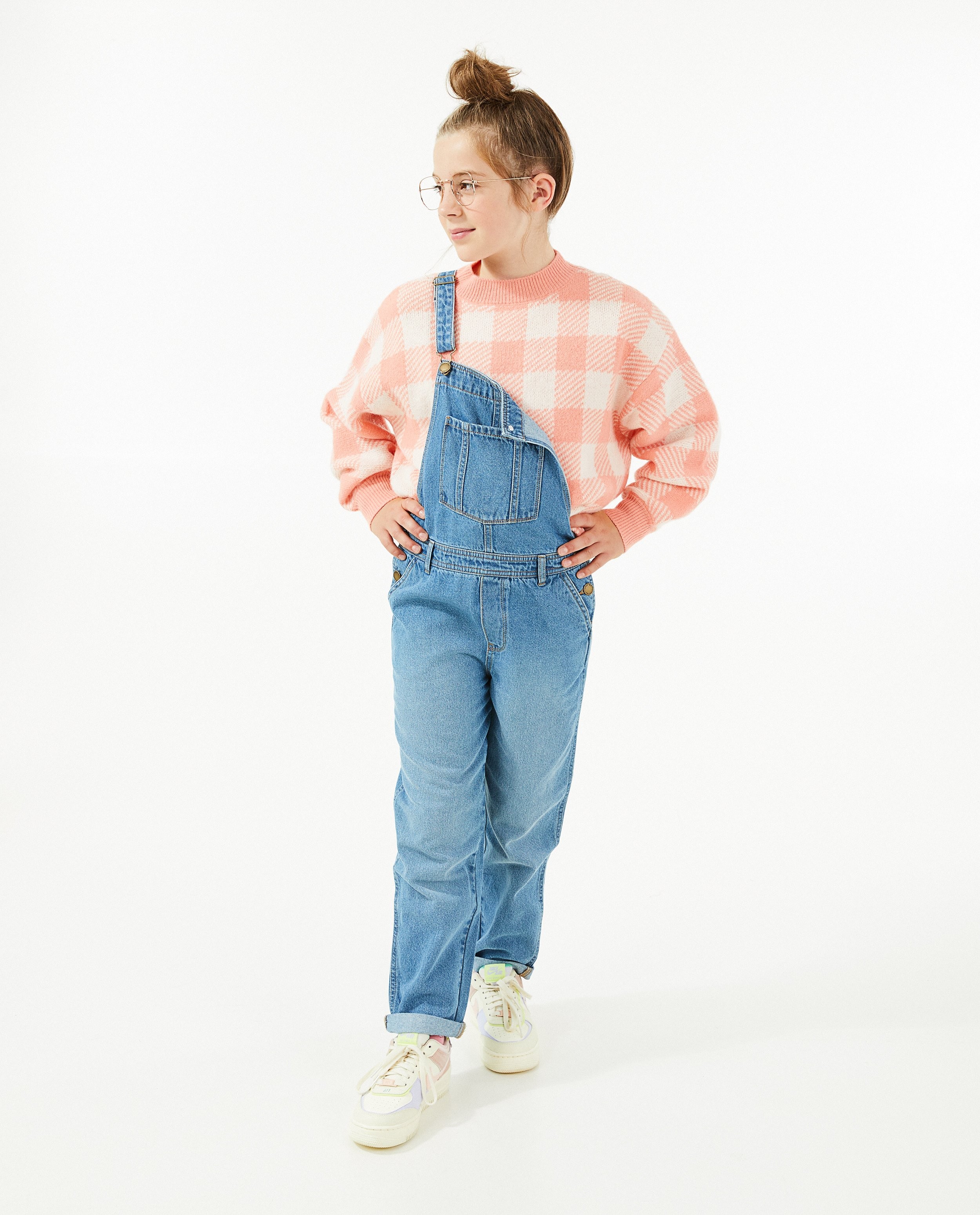 Trui met roze-wit ruitpatroon Like Me | JBC België