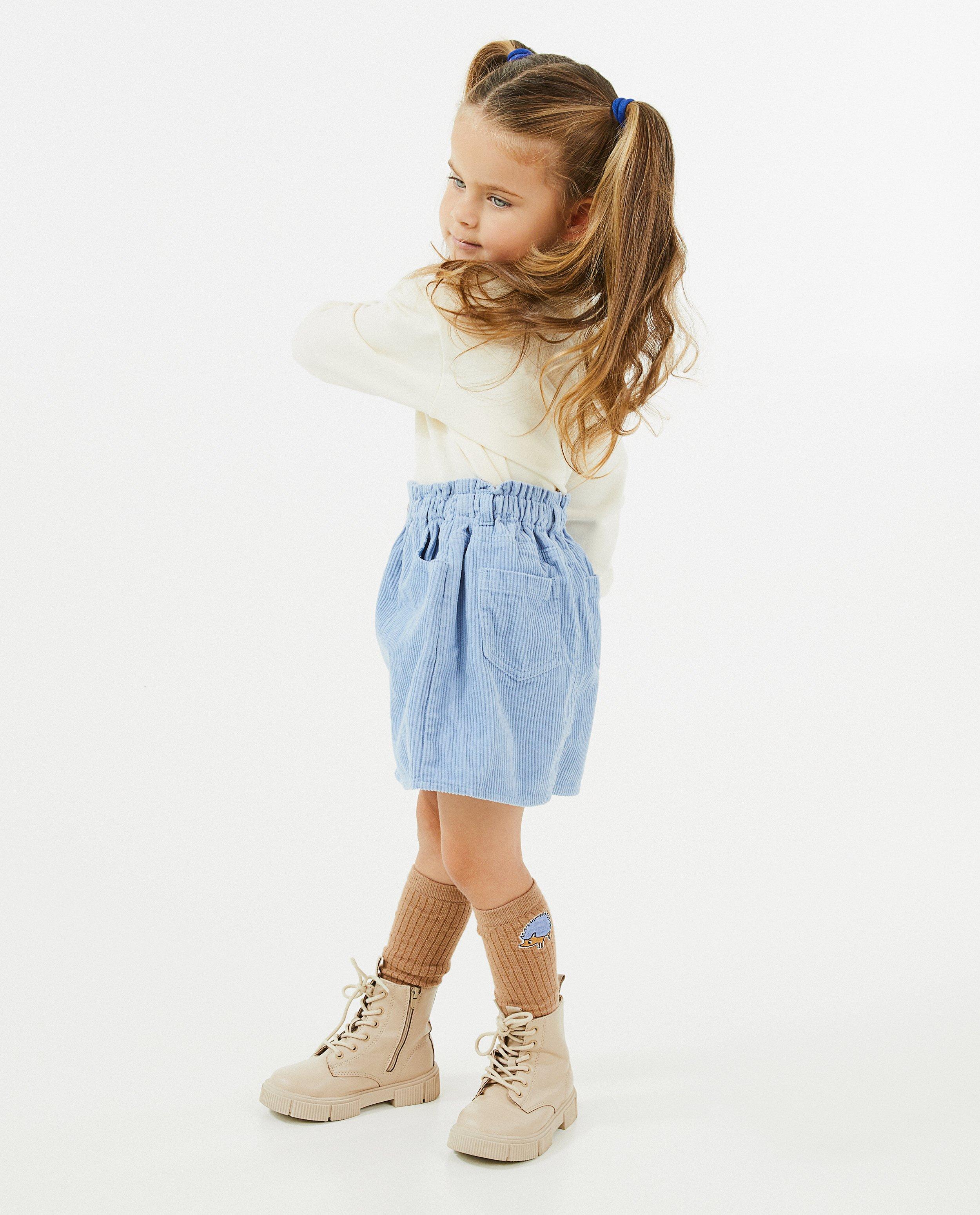 Paperbag rok van ribfluweel Samson | JBC België