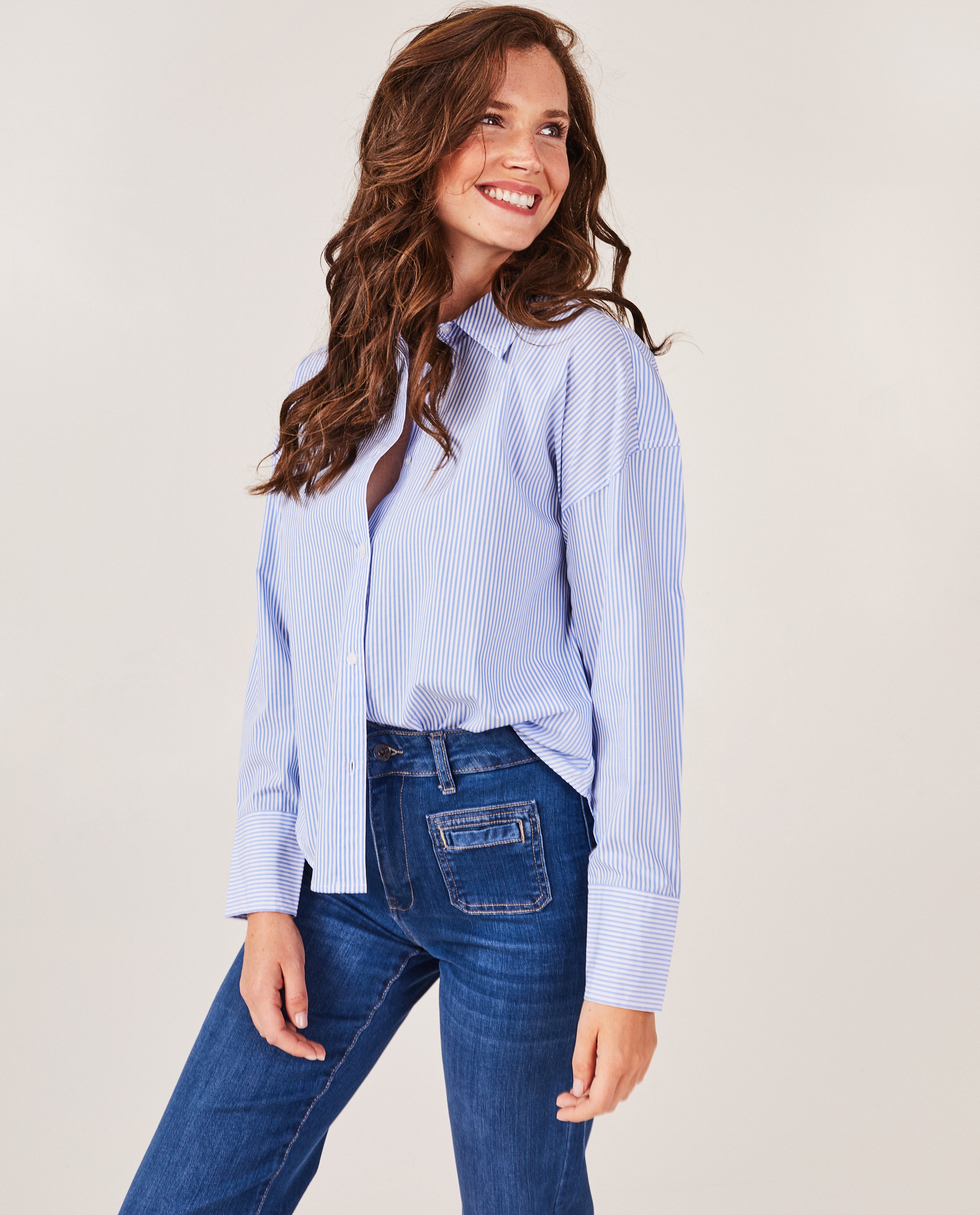 Jeans bleu à pattes d’éléphant Sora | JBC Belgique Belgique