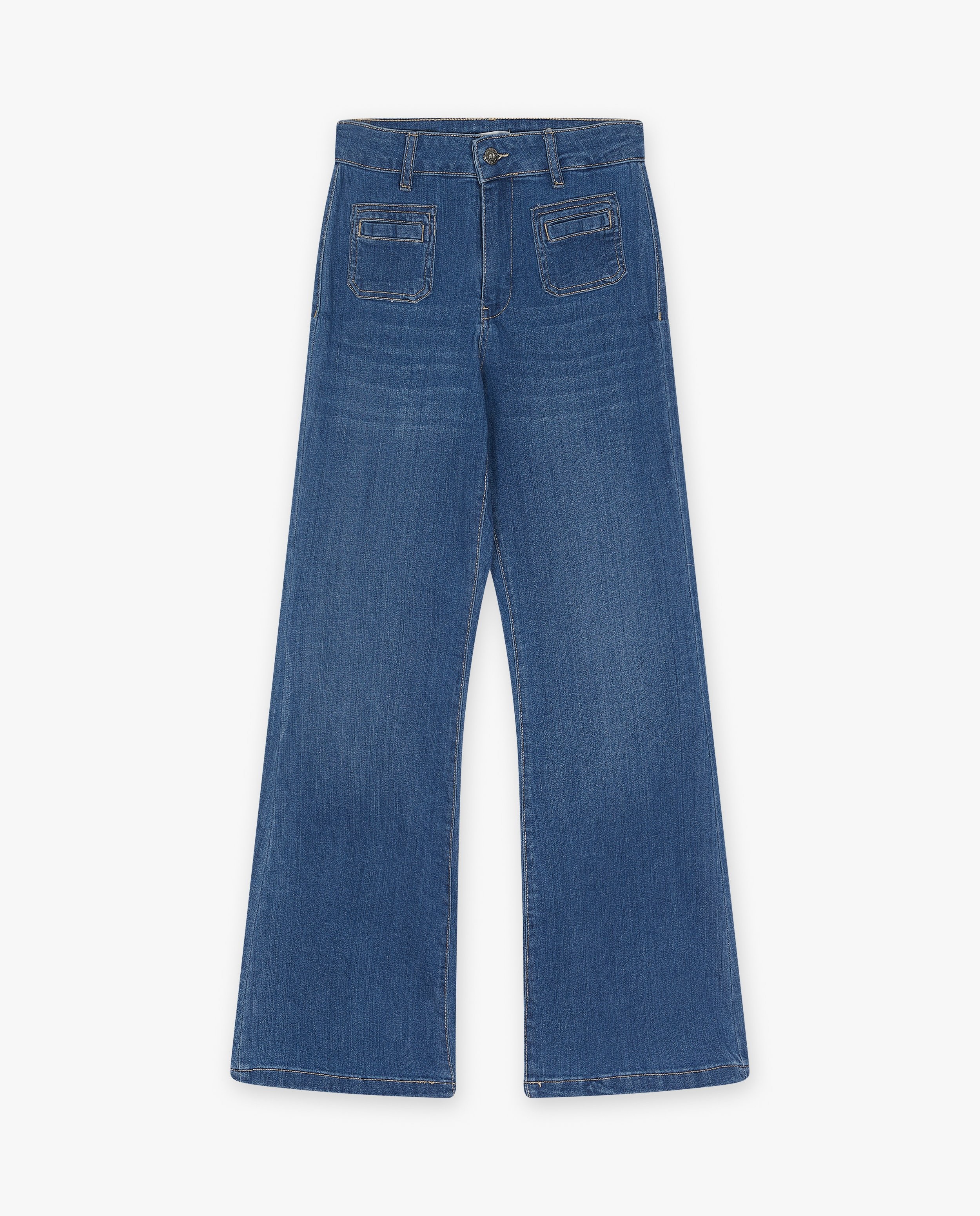Jeans bleu à pattes d’éléphant Sora | JBC Belgique Belgique