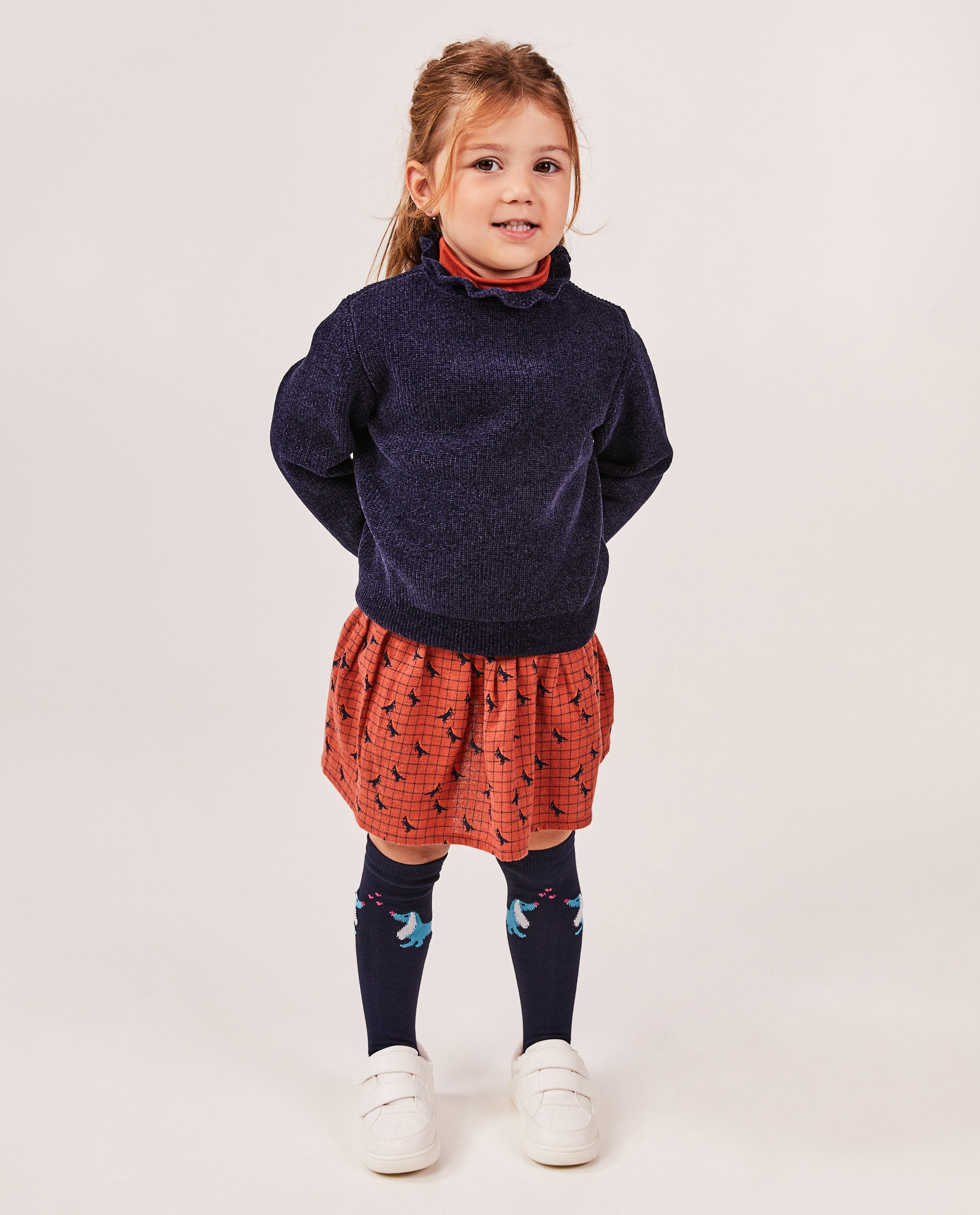 Zachte donkerblauwe trui