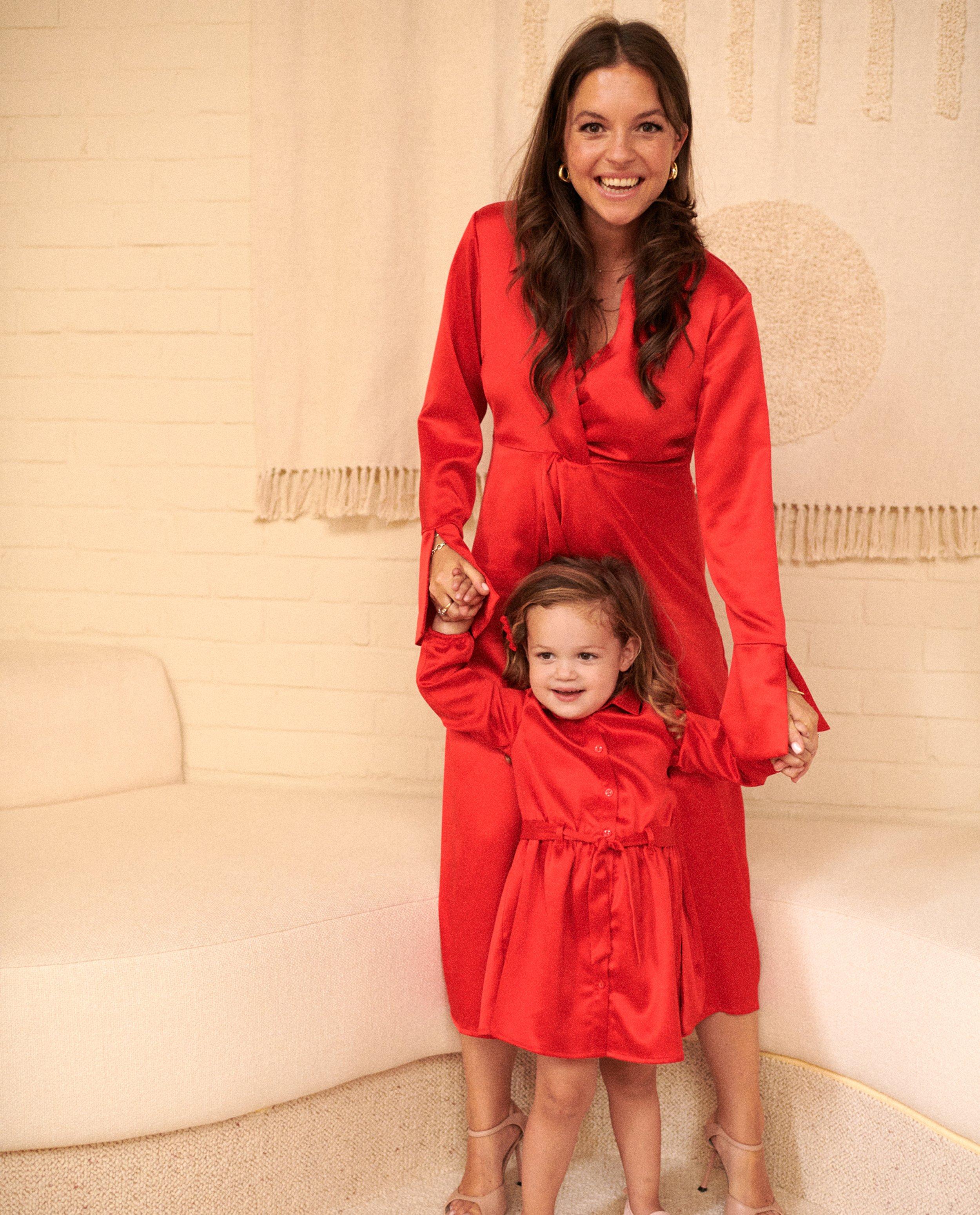 Rode satijnen jurk Nanja Massy | JBC België België