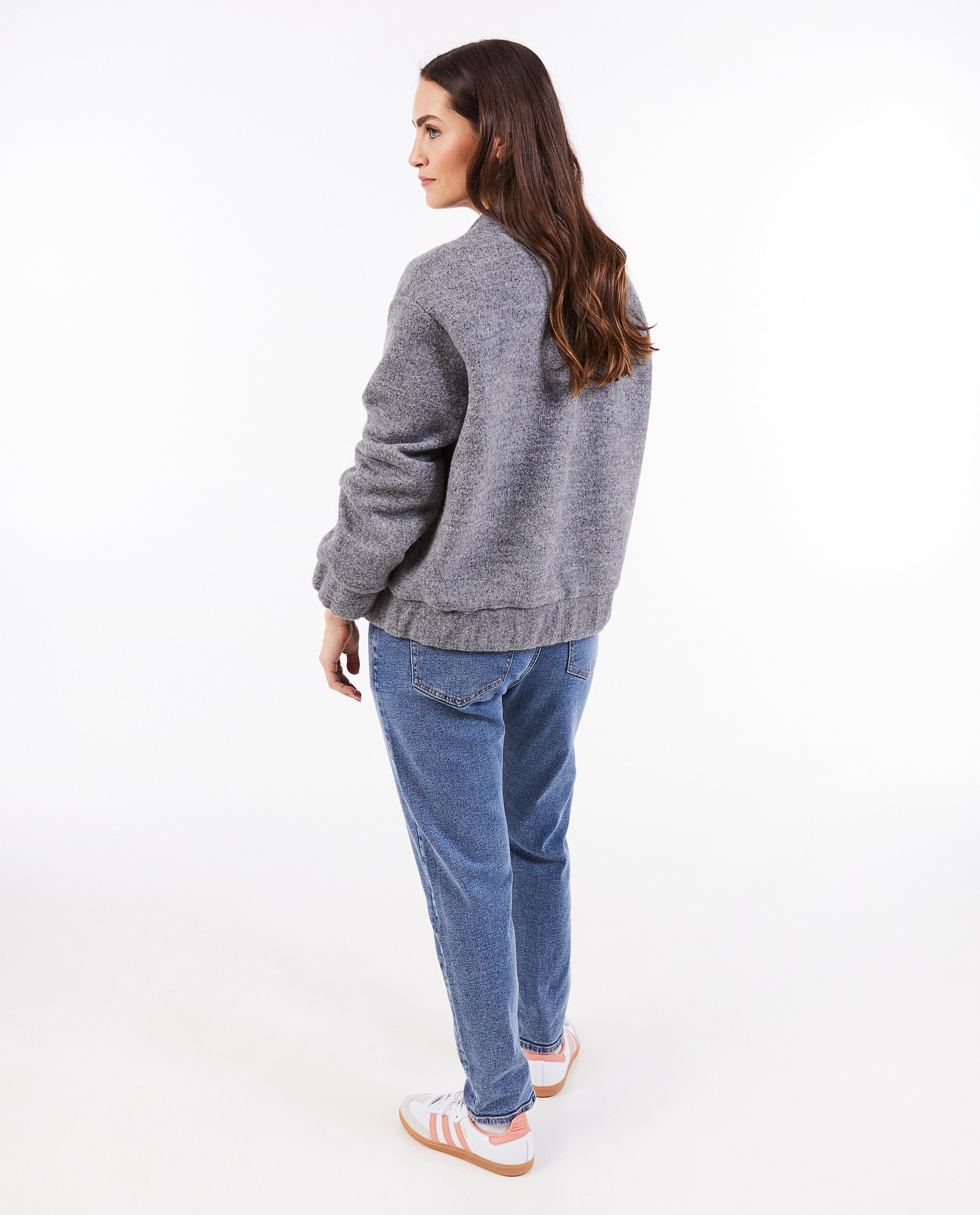 Veste grise en laine mélangée Sora | JBC Belgique Belgique